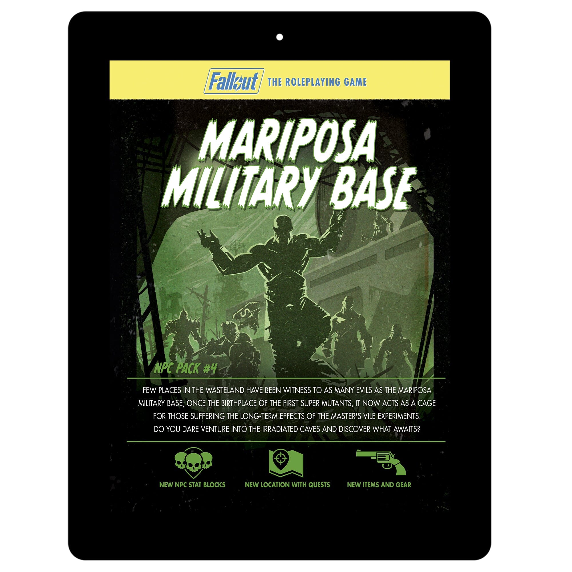 Fallout 2d20: NPC Pack 4 - Mariposa Military Base (PDF) – Modiphius ...
