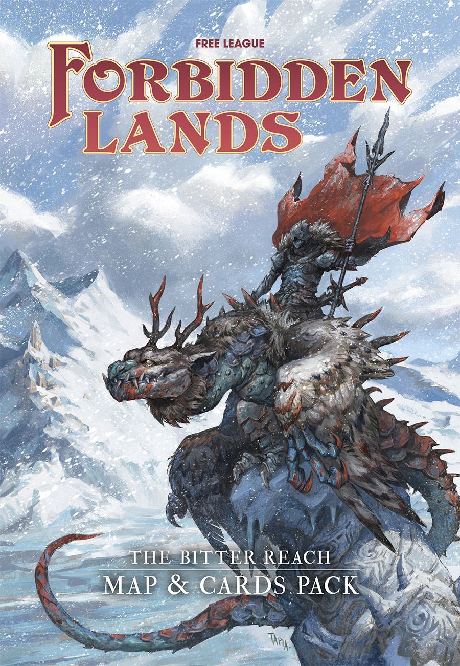 Forbidden Lands: Bitter Reach Map & Cards Pack – Modiphius Entertainment