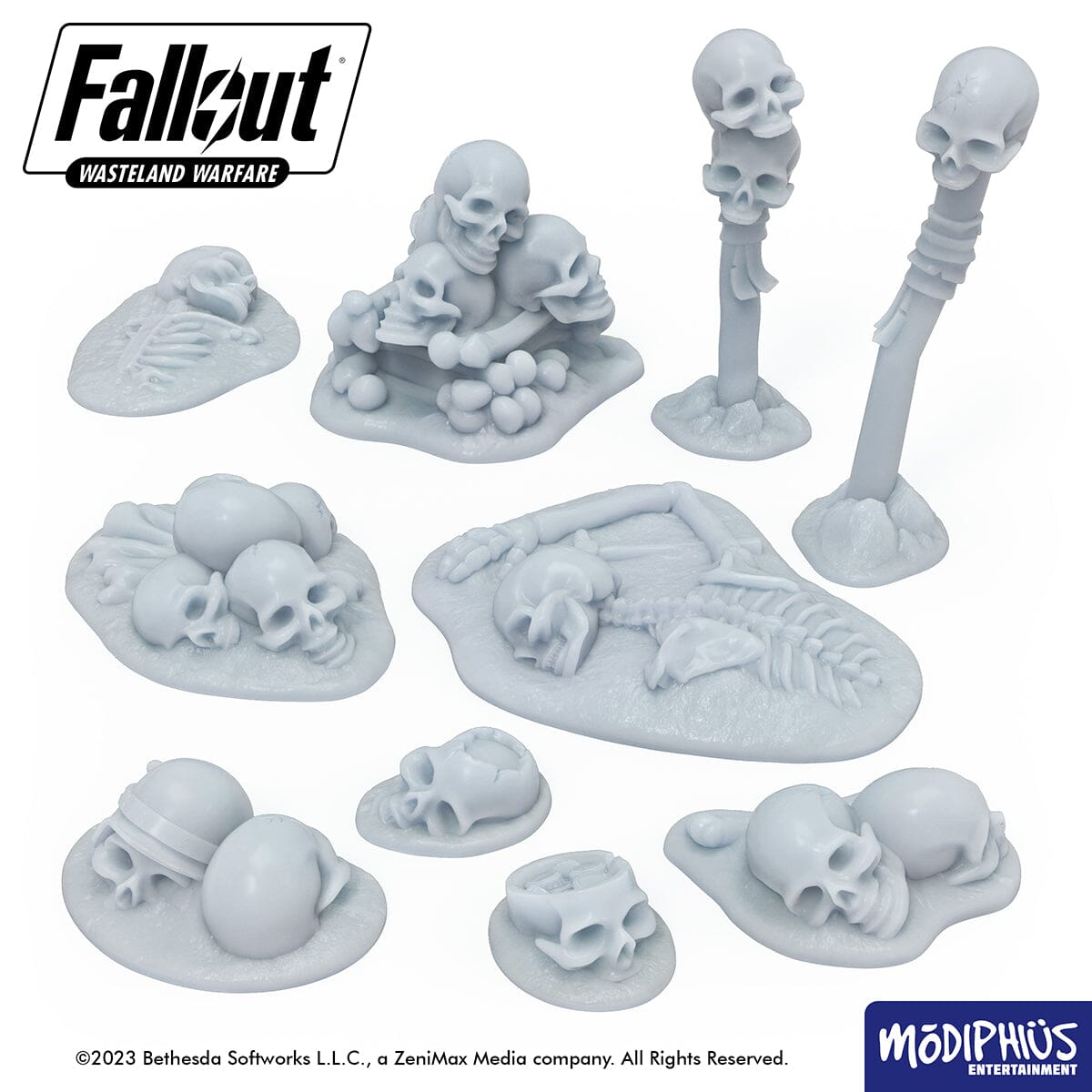 Fallout: Wasteland Warfare - Print at Home - Basing Greebles: Skulls
