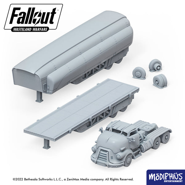Fallout: Wasteland Warfare - Print at Home - Flatbed Truck STL ...