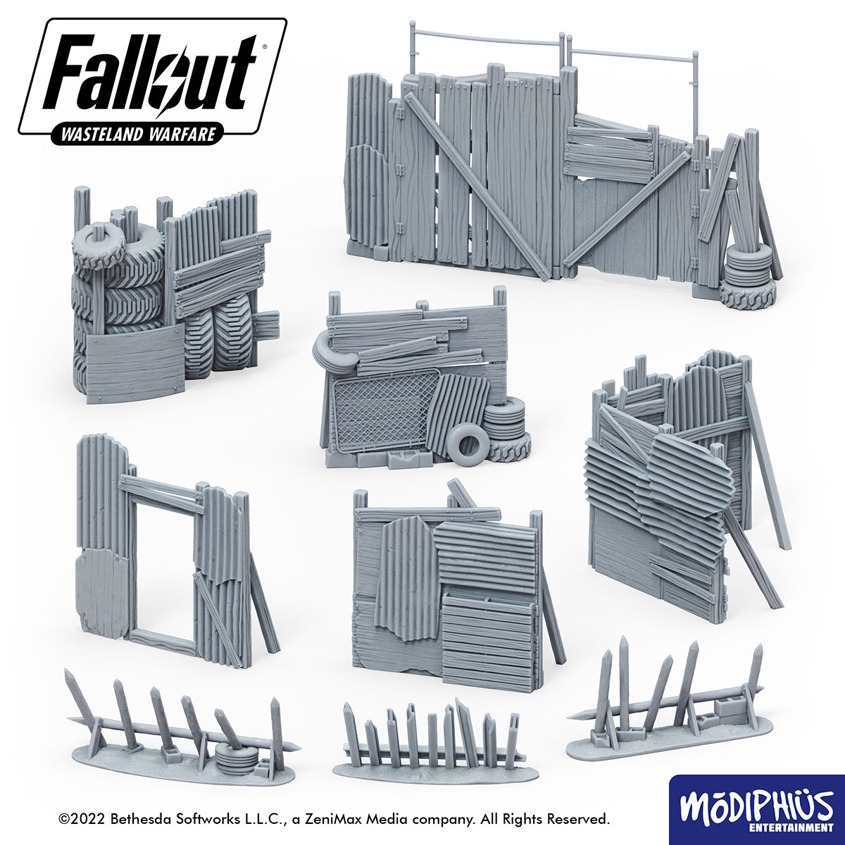 Fallout: Wasteland Warfare - Print At Home - Settlement Walls STL
