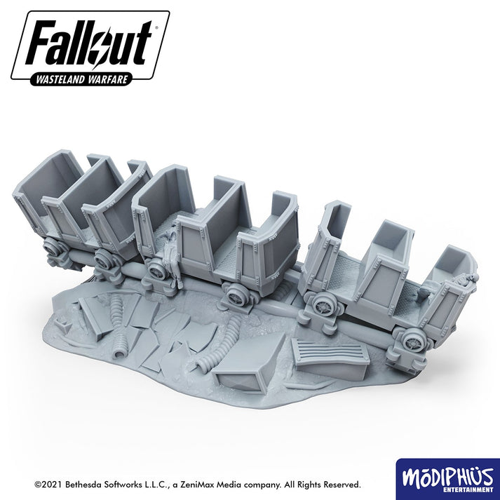 Fallout: Wasteland Warfare - Print at Home - Wrecked Rollercoaster STL ...