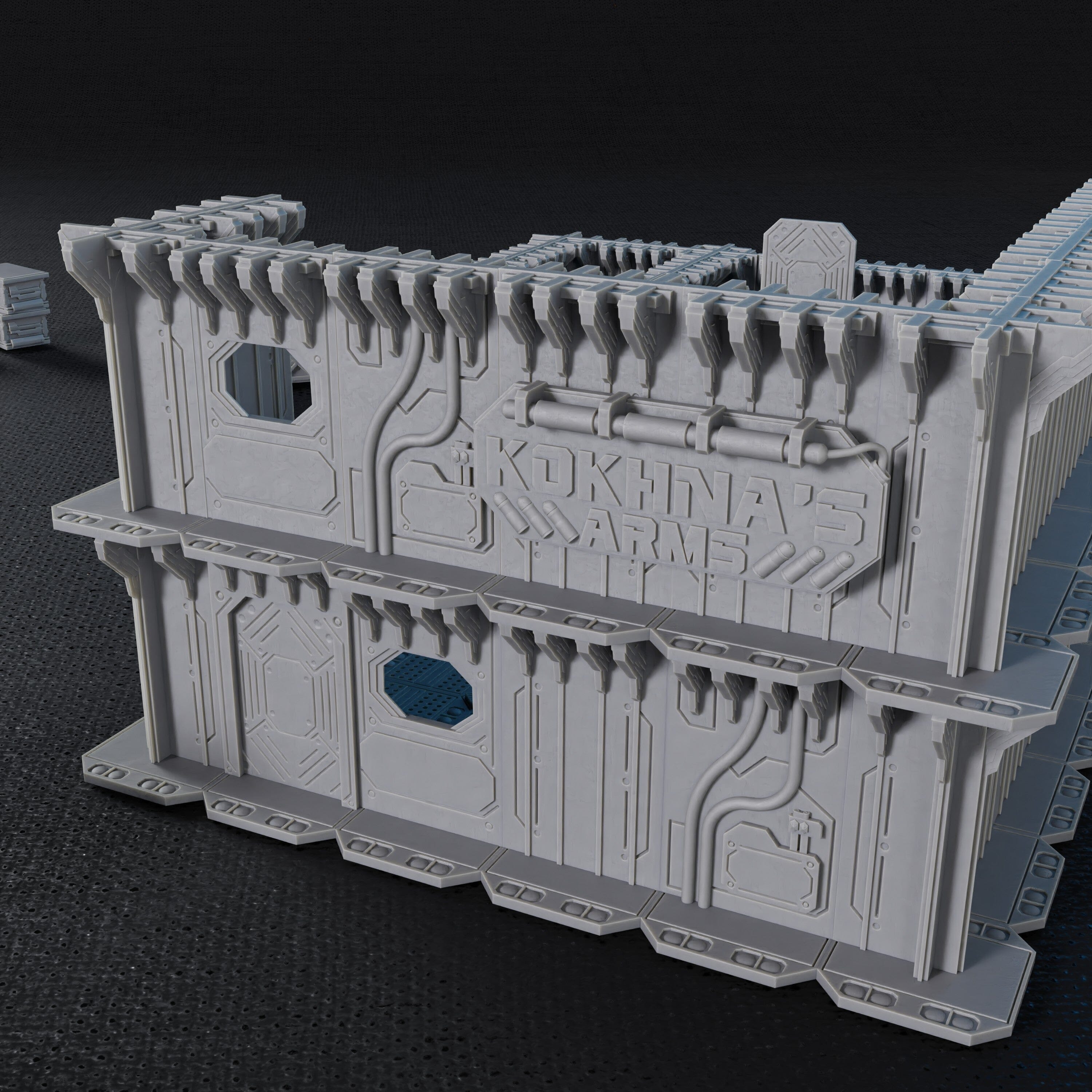 Five Parsecs From Home: Titan Forge Gun Shop Scenic - STL – Modiphius ...