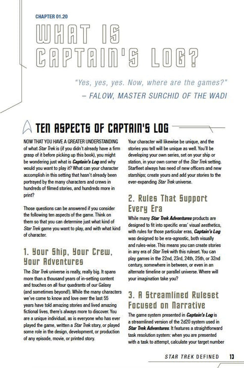 Star Trek Adventures: Captain's Log Solo Roleplaying Game – Modiphius ...